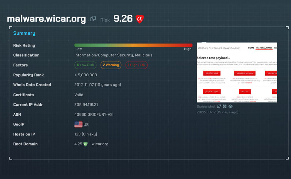 threatYeti URL Scan | Check a Website for Malware, Virus & Phishing
